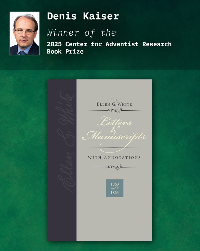 Denis Kaiser Receives Inaugural 2025 Center for Adventist Research Book ...